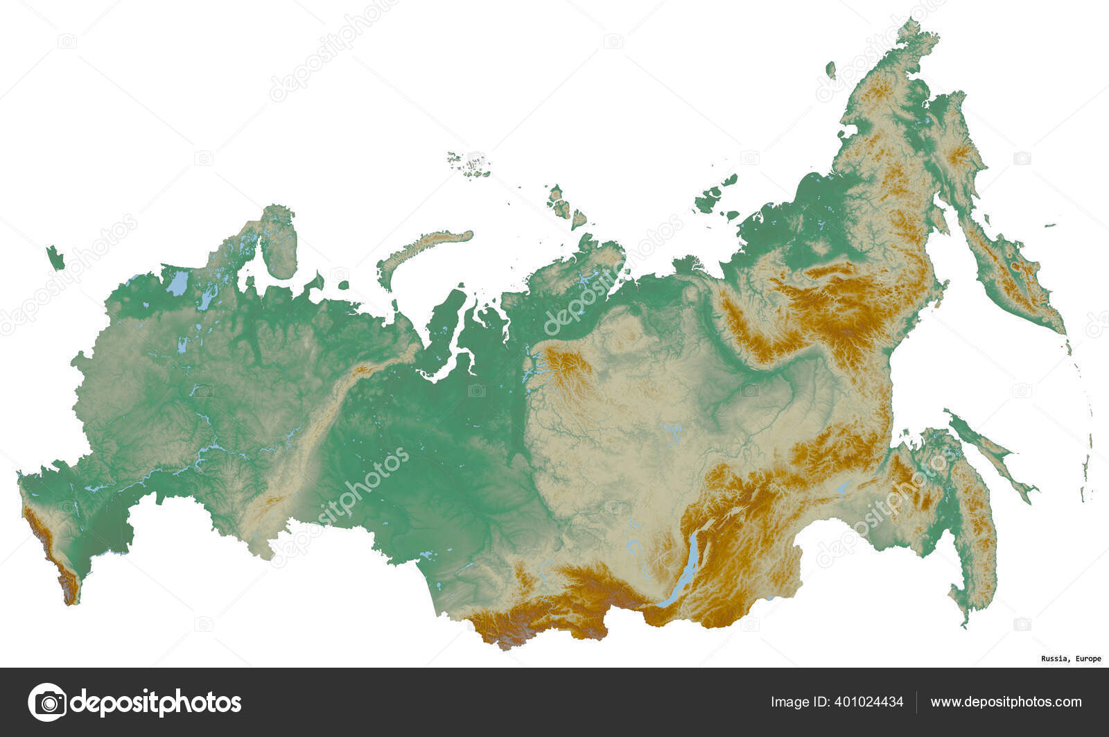 Shape Russia Its Capital Isolated White Background Topographic Relief ...