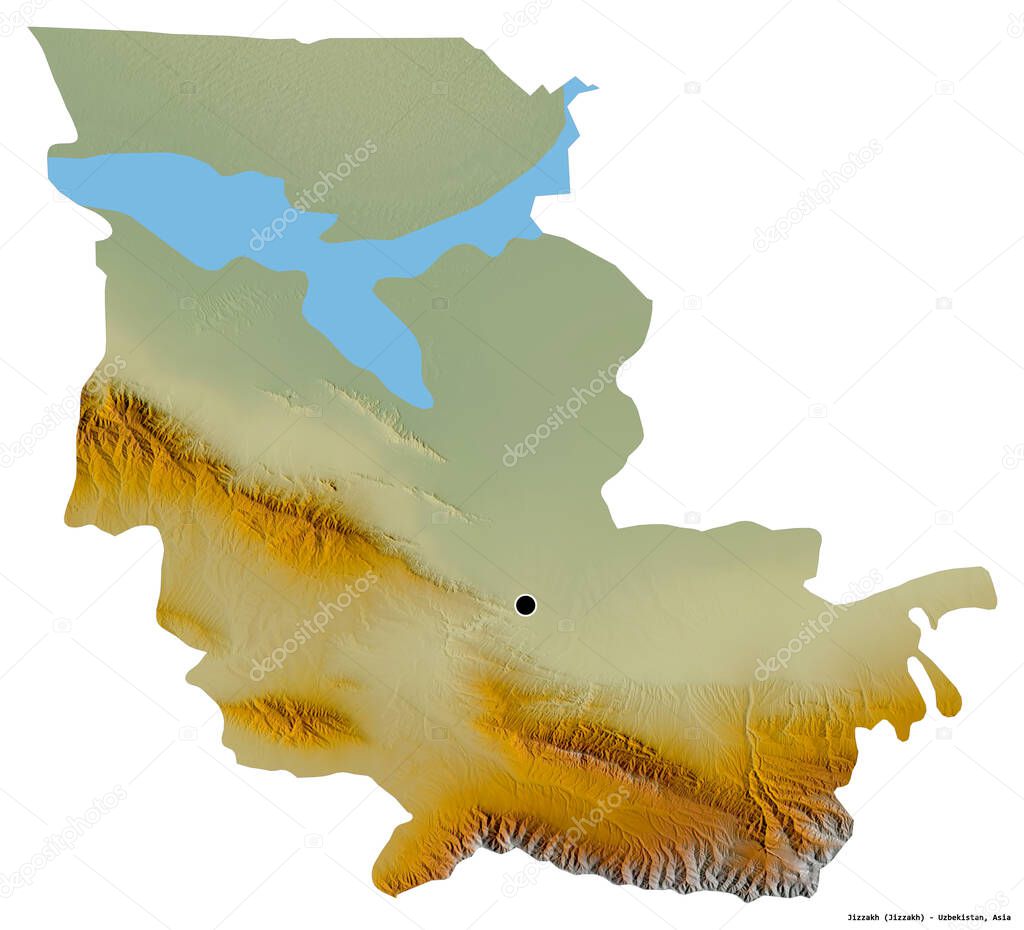 Forma de jalá, región de Uzbekistán, con su capital aislada sobre fondo ...