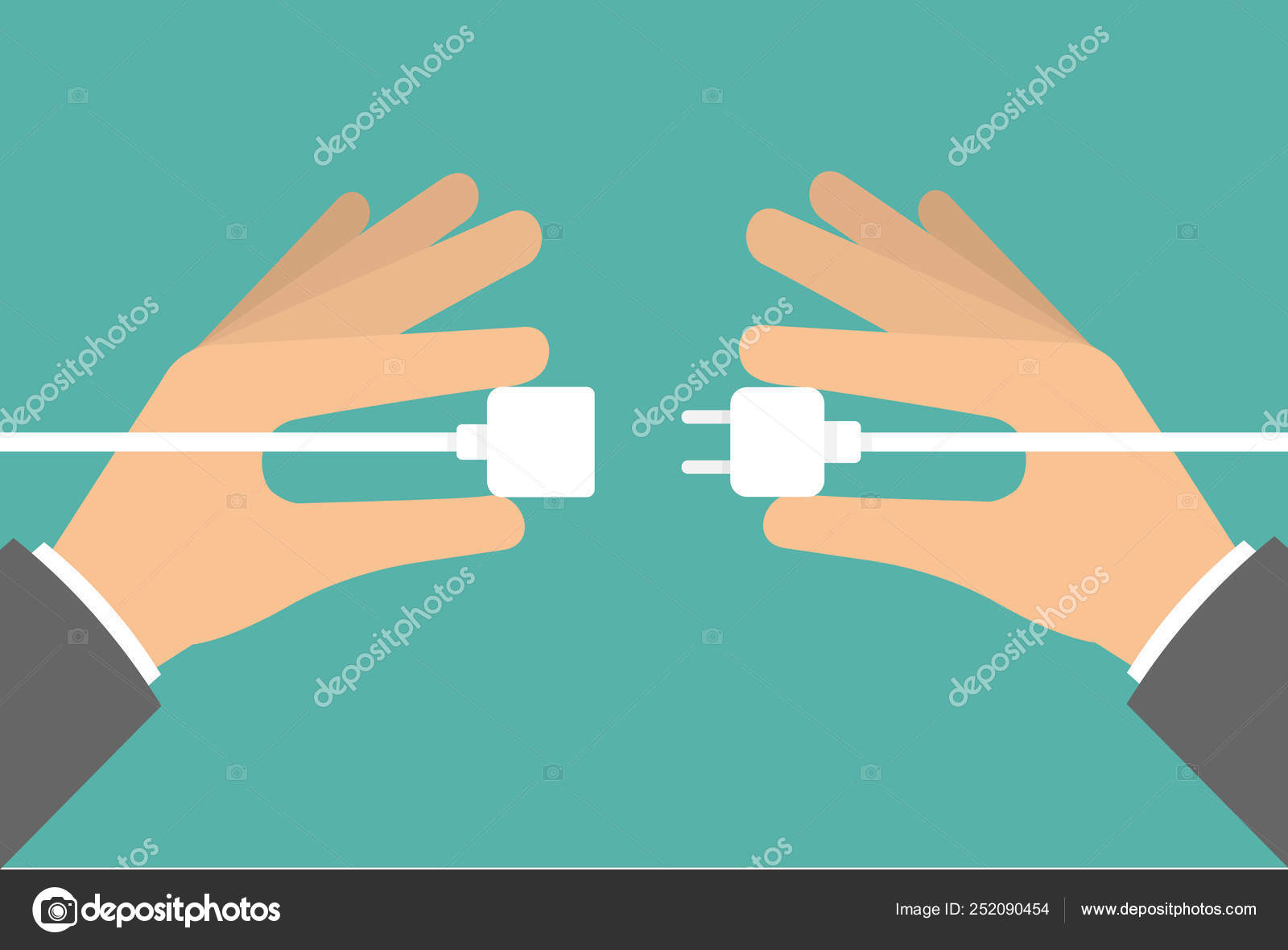 Two Hands Connecting Unplugging Power Cable Stock Vector Image by ... Two Hands Connecting Unplugging Power Cable Stock Vector Image by ...