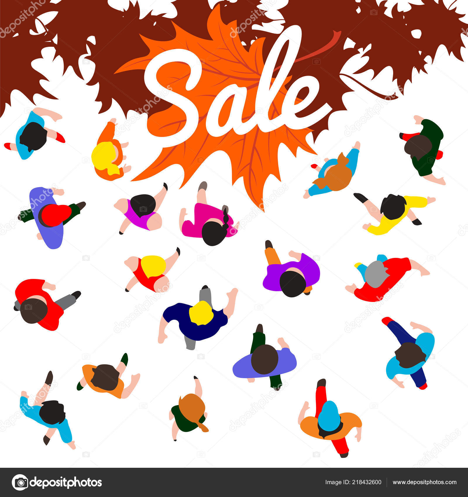 People Plan View Vector