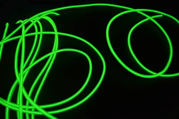 Toxic green luminous electroluminescence wires with different shapes ...