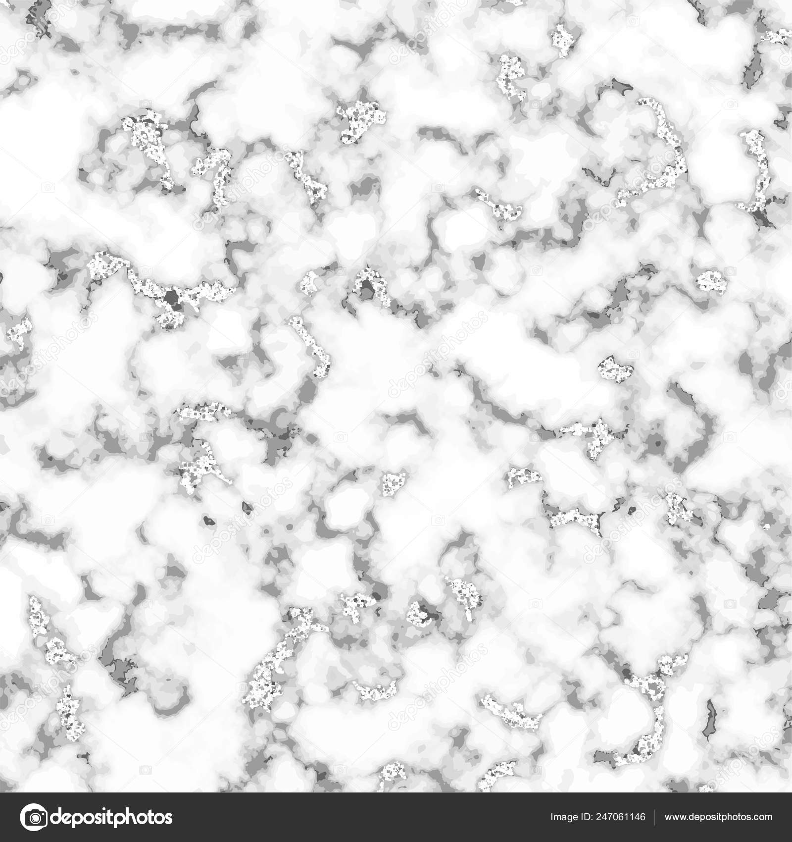 Marble Texture Silver Specks Abstract Metallic Glitter Marbling ...