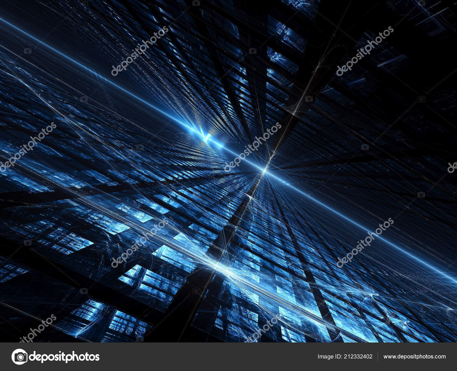 Tech background with grid and lights - abstract digitally genera Stock ...