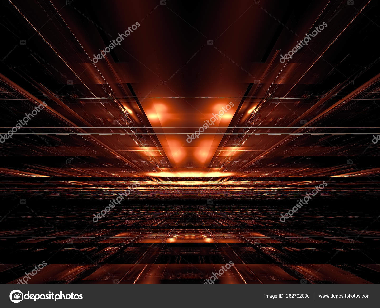 Abstract tech style perspective background - digitally generated image ...