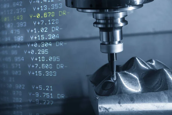 The abstract scene of CMM machine and G-code data. — Stock Photo ...