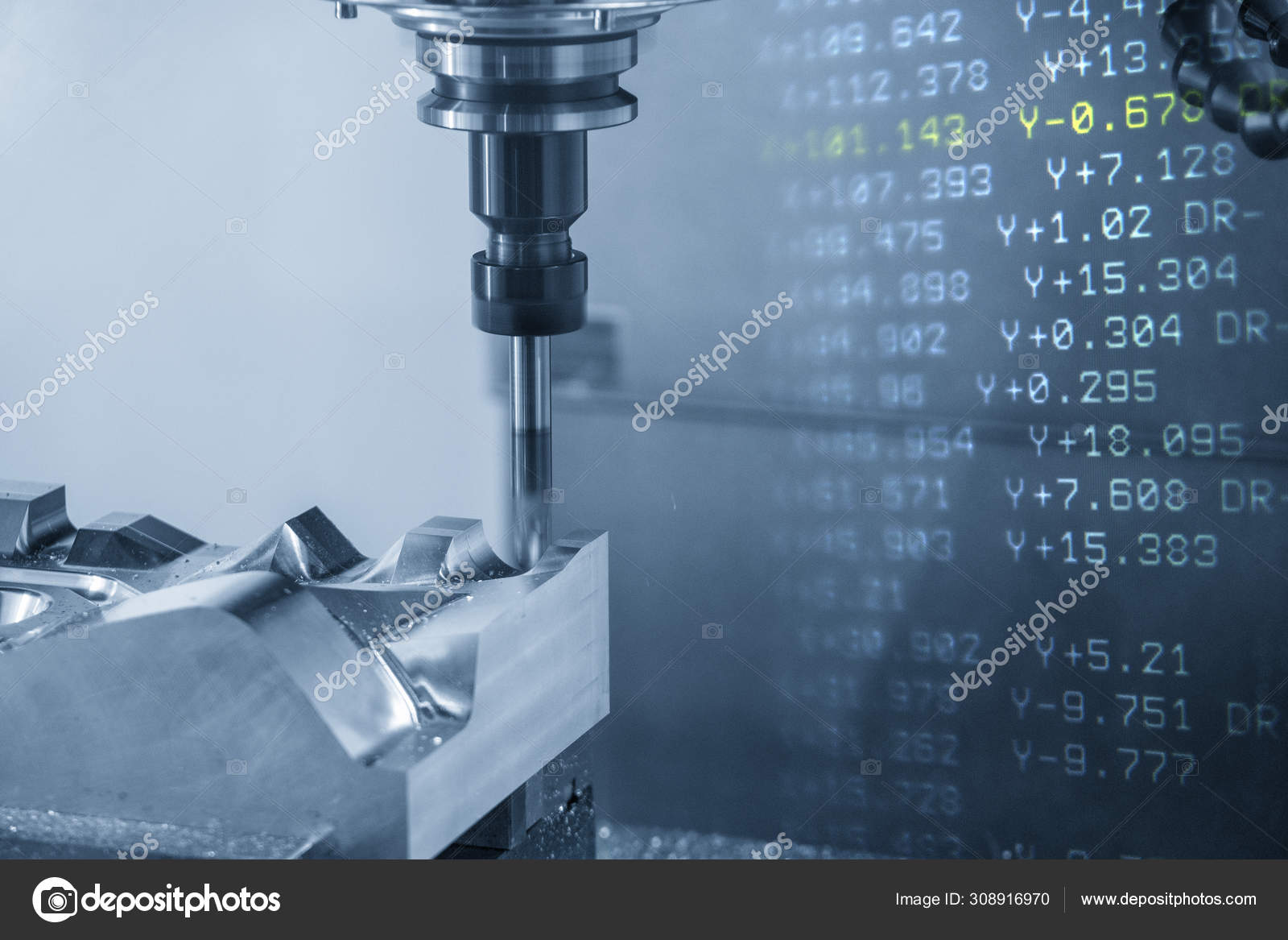 The CNC milling machine cutting the mould and die parts. — Stock Photo ...
