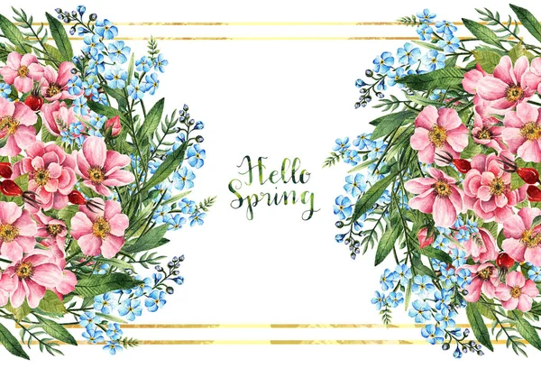 Spring flower border Stock Photos, Royalty Free Spring flower border ...