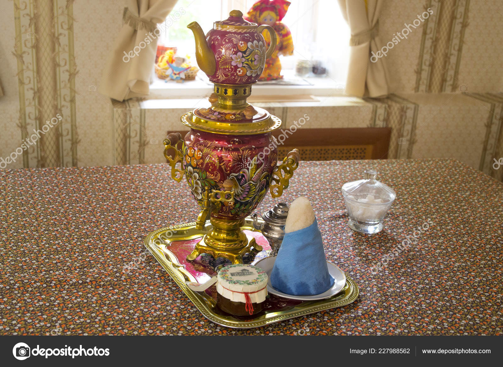 Russian Samovar Table — Stock Photo © Bon1984 #227988562