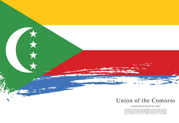 Le drapeau des comores images vectorielles, Le drapeau des comores ...