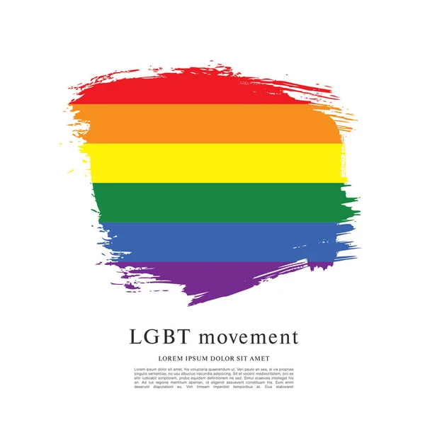 Rainbow Flag Lgbt Movement Vector Illustration Brush Stroke Background ...