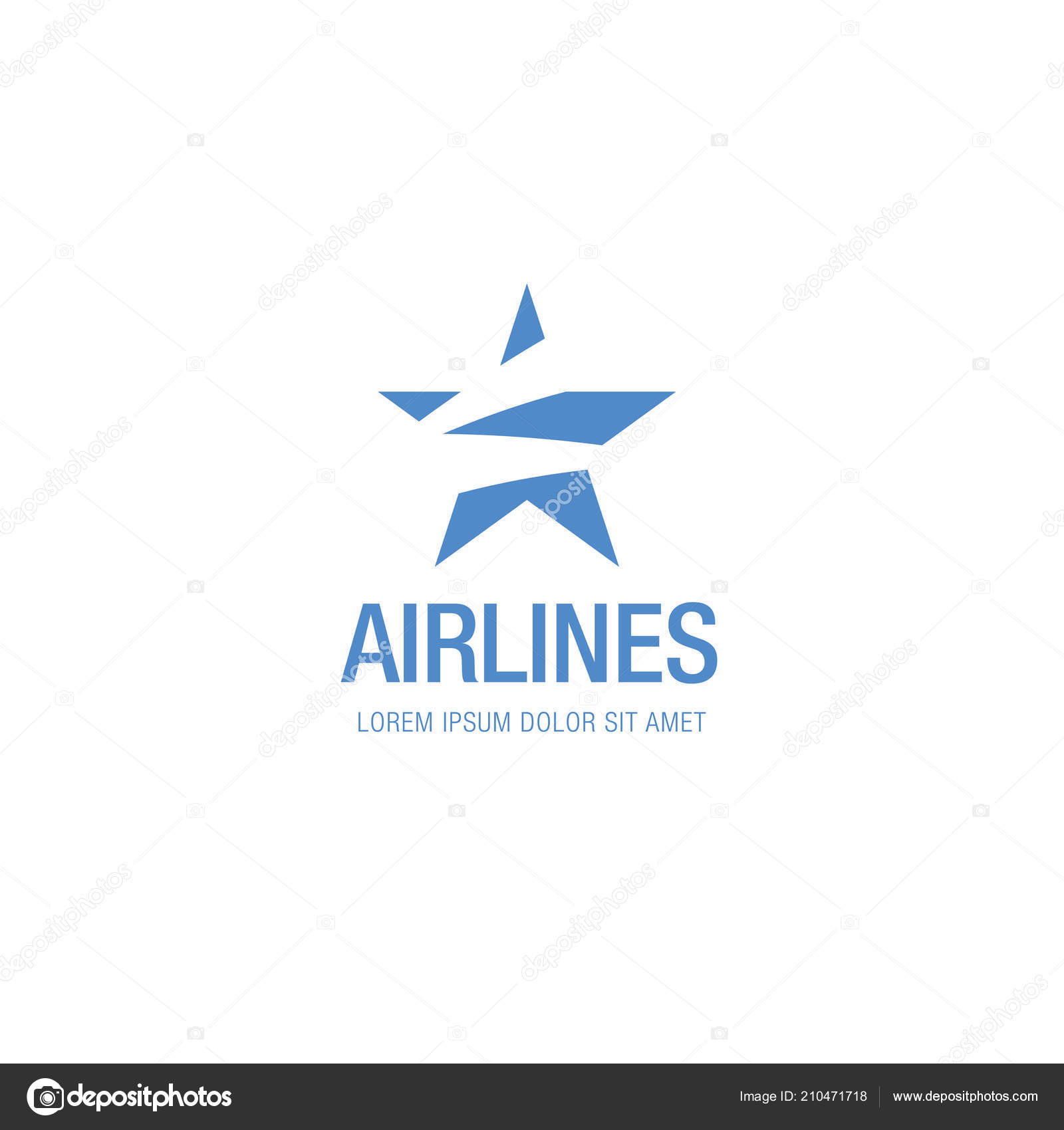 Airlines Logo Template Design Vector Illustration Stock Vector by ©Igor_Vkv 210471718