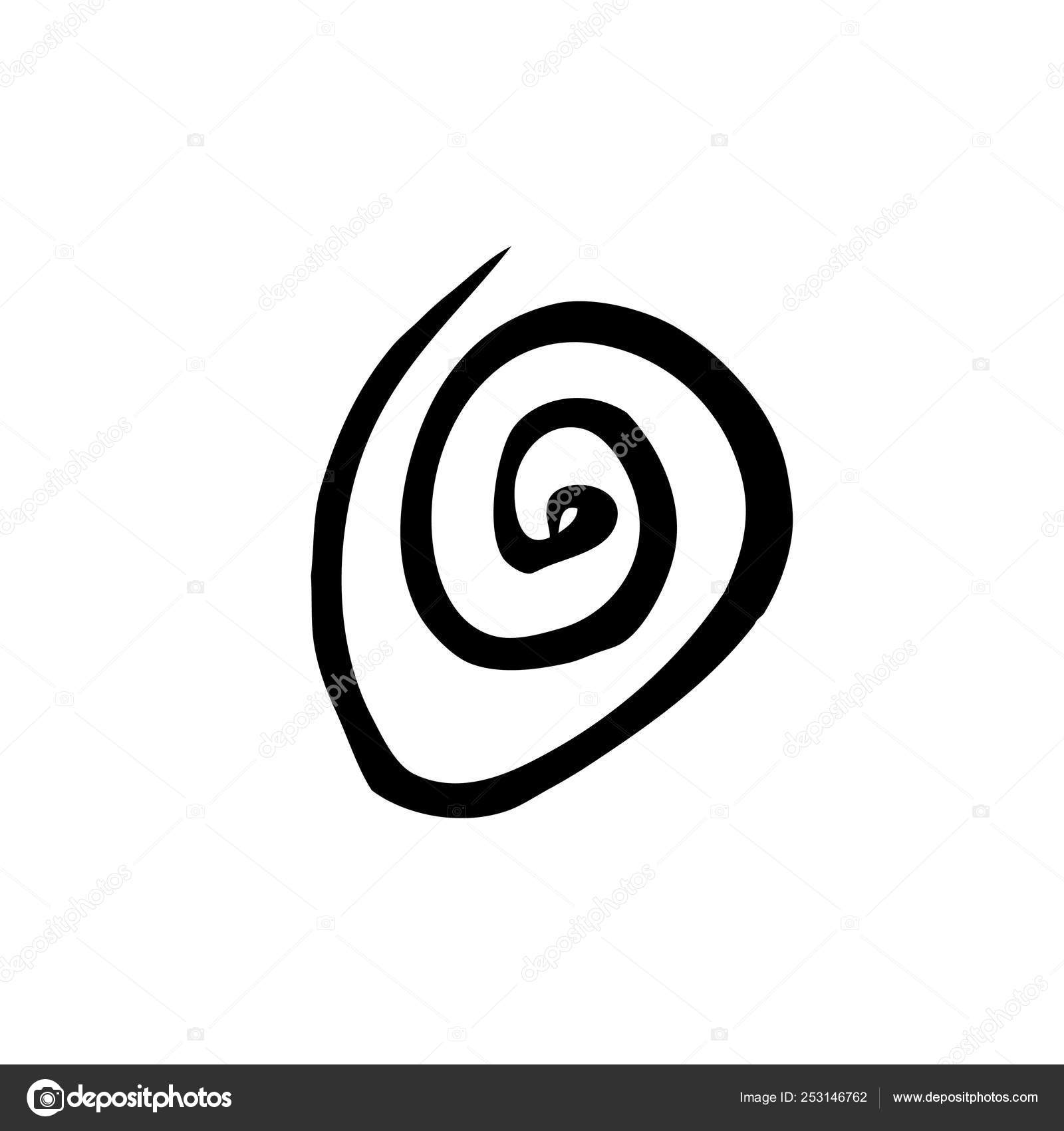 Black Spiral Isolated White Background Stock Vector by ©Igor_Vkv 253146762