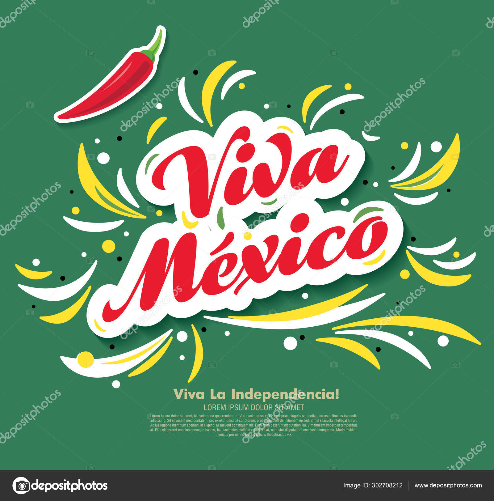 Mexican Vector Banner Layout Design Viva Mexico Stock Vector Image by ...