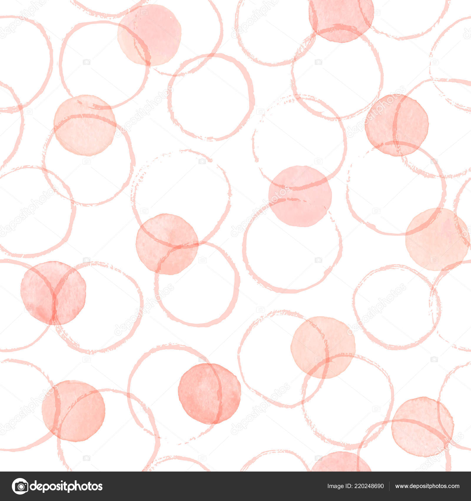 Watercolor circles pattern Stock Vector by ©ollymolly 220248690
