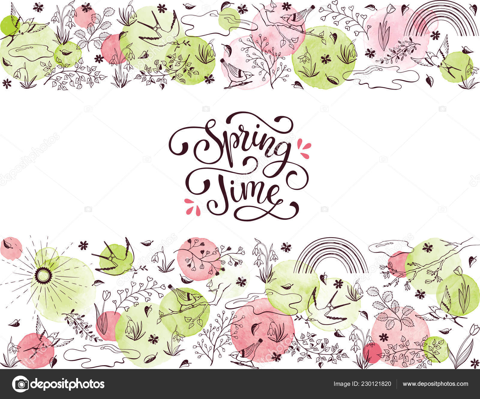 Happy spring card Stock Vector by ©ollymolly 230121820