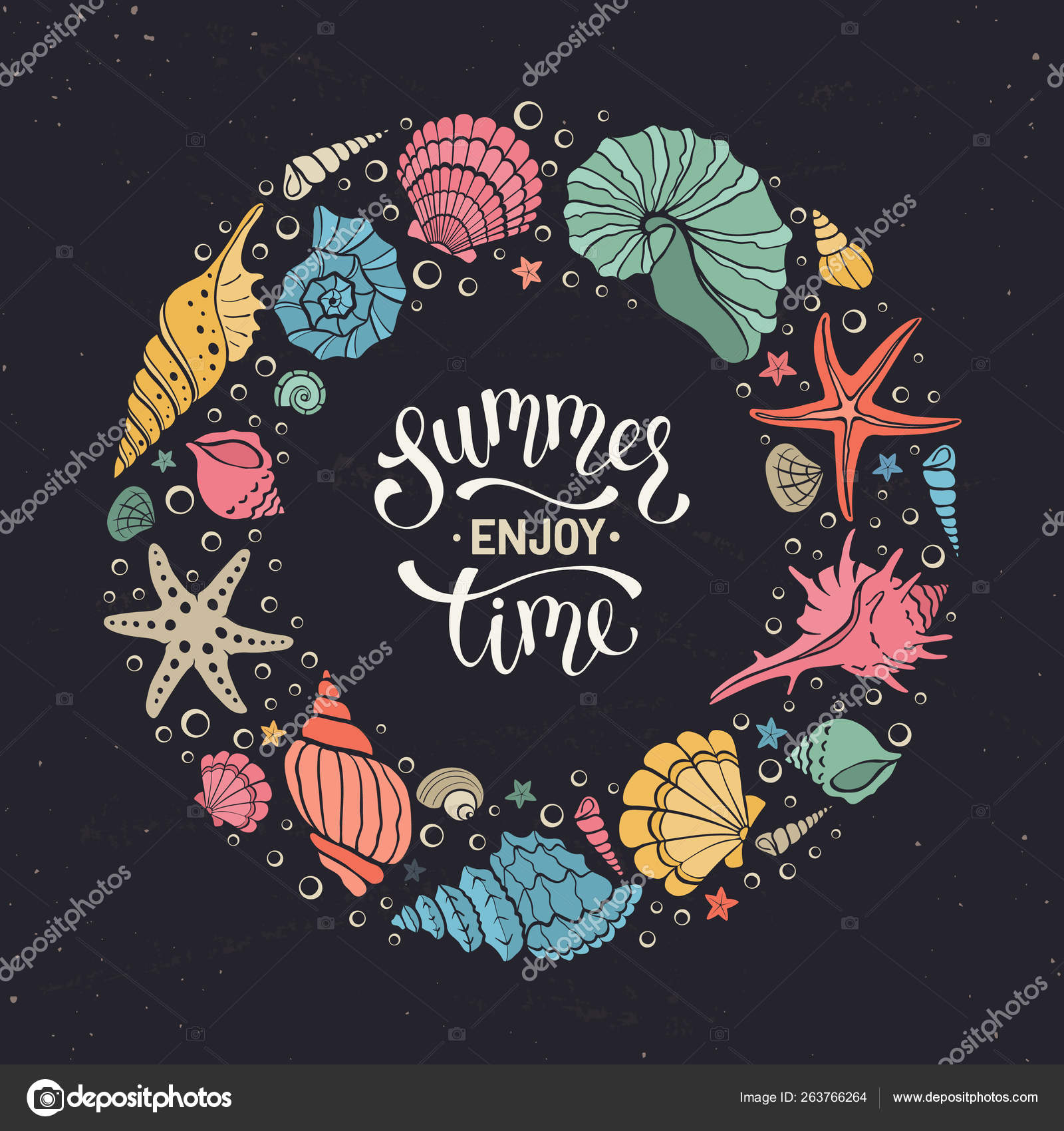 Sea shells illustration Stock Vector Image by ©ollymolly #263766264