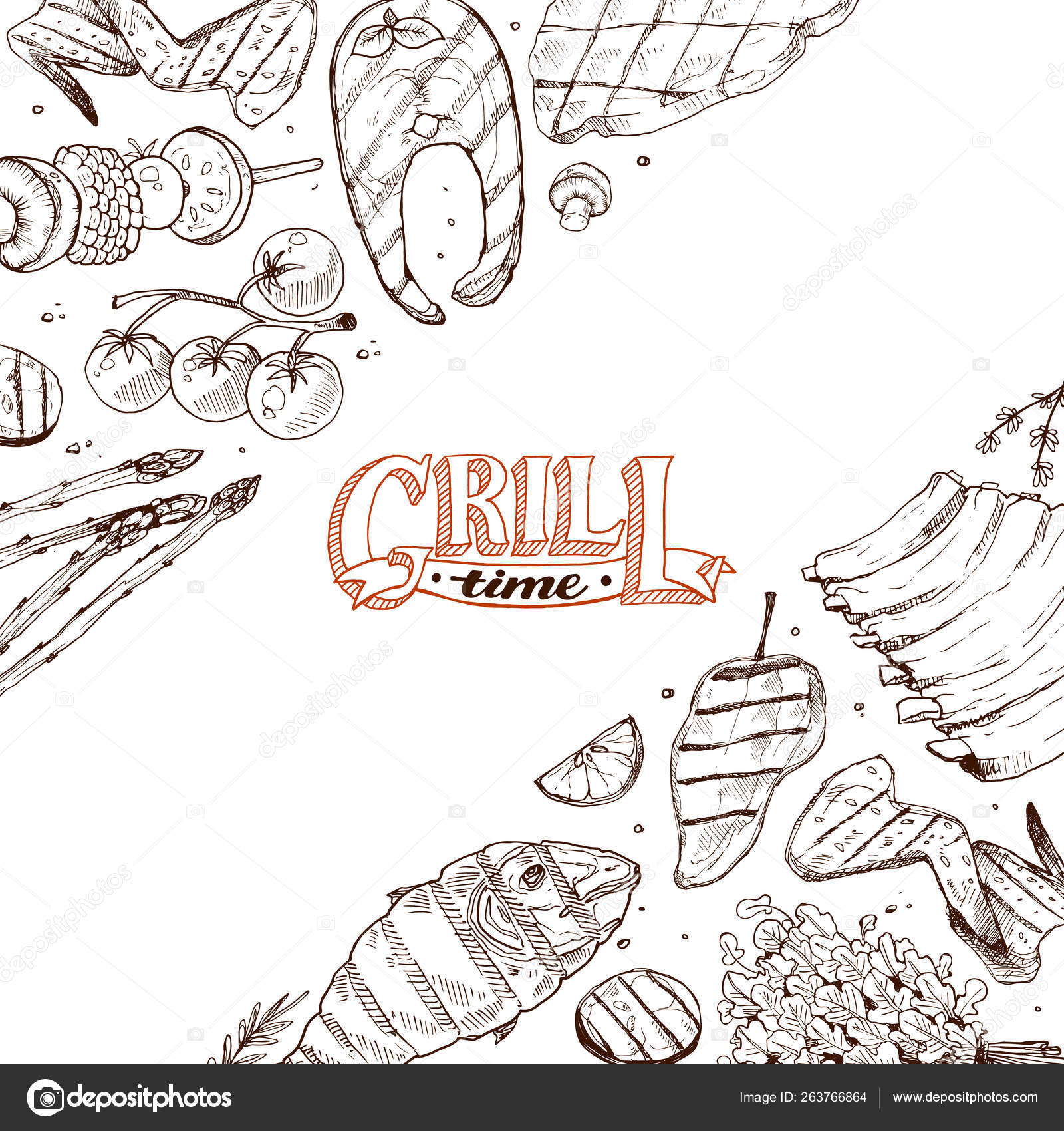 Bbq and grill banner Stock Vector Image by ©ollymolly #263766864