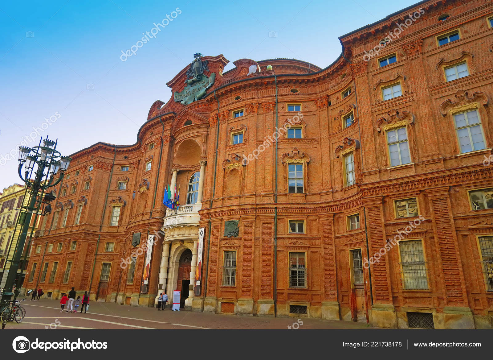 Fachada Del Palacio Carignano De Turín 135 Palazzo Carignano Stock