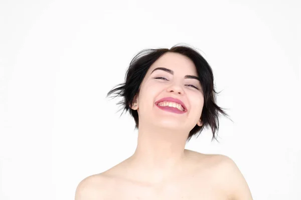 Emotion face happy smiling joyful woman Stock Photo by ©golubovy 201376046