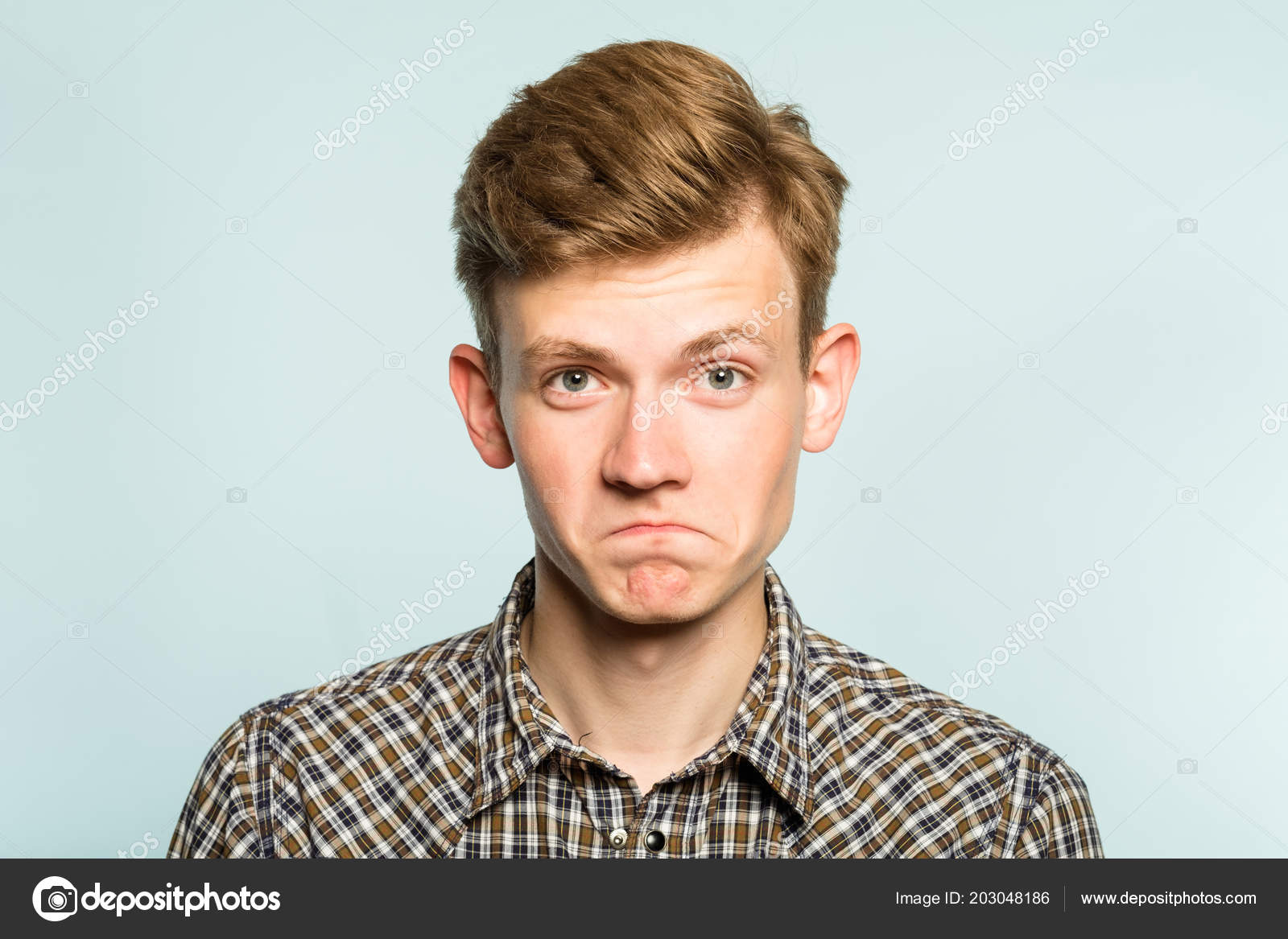 Approval judgement accept man facial expression — Stock Photo ...