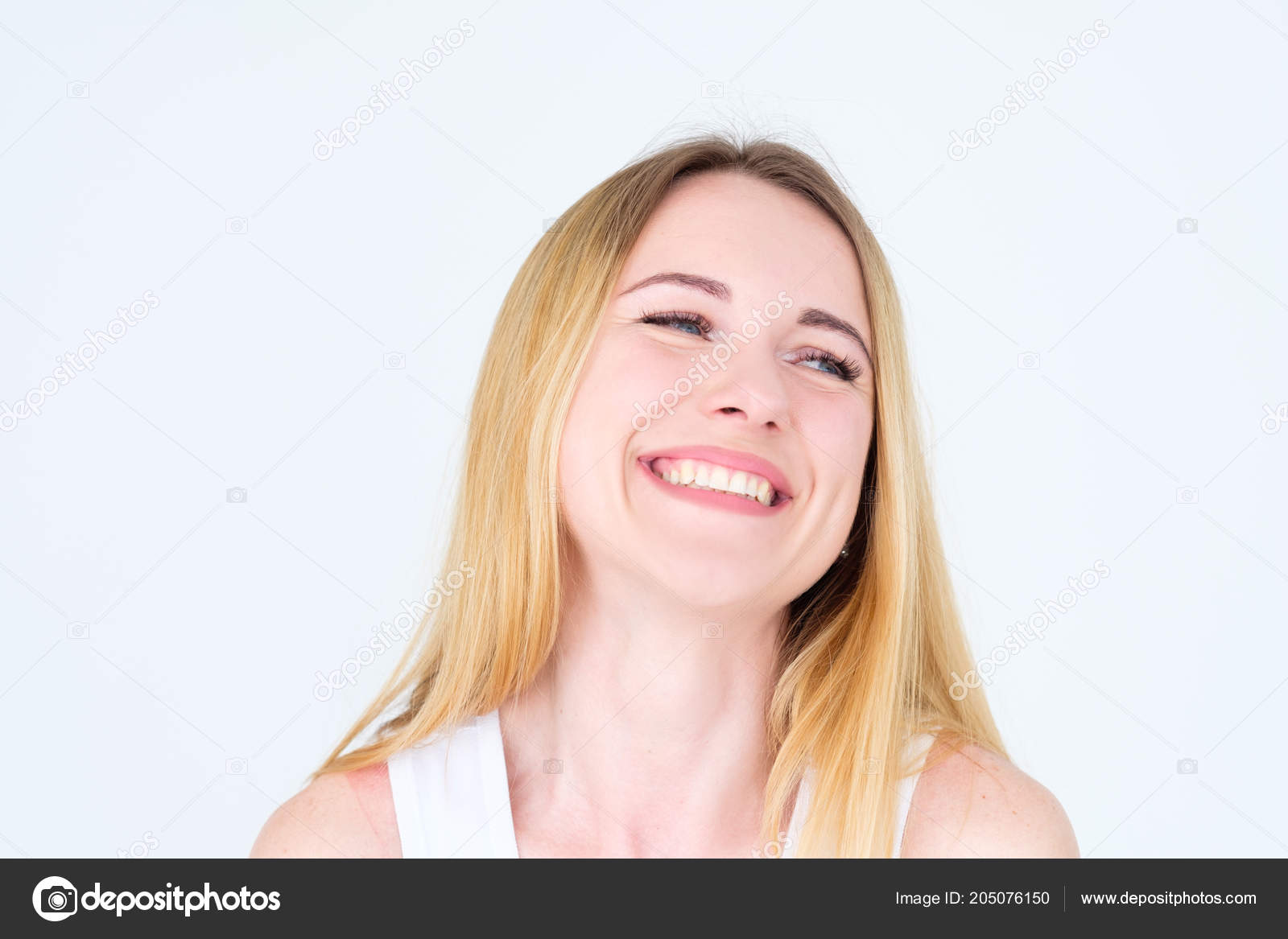 Emotion Face Very Happy Joyful Thrilled Bits Woman Beaming Smile ...