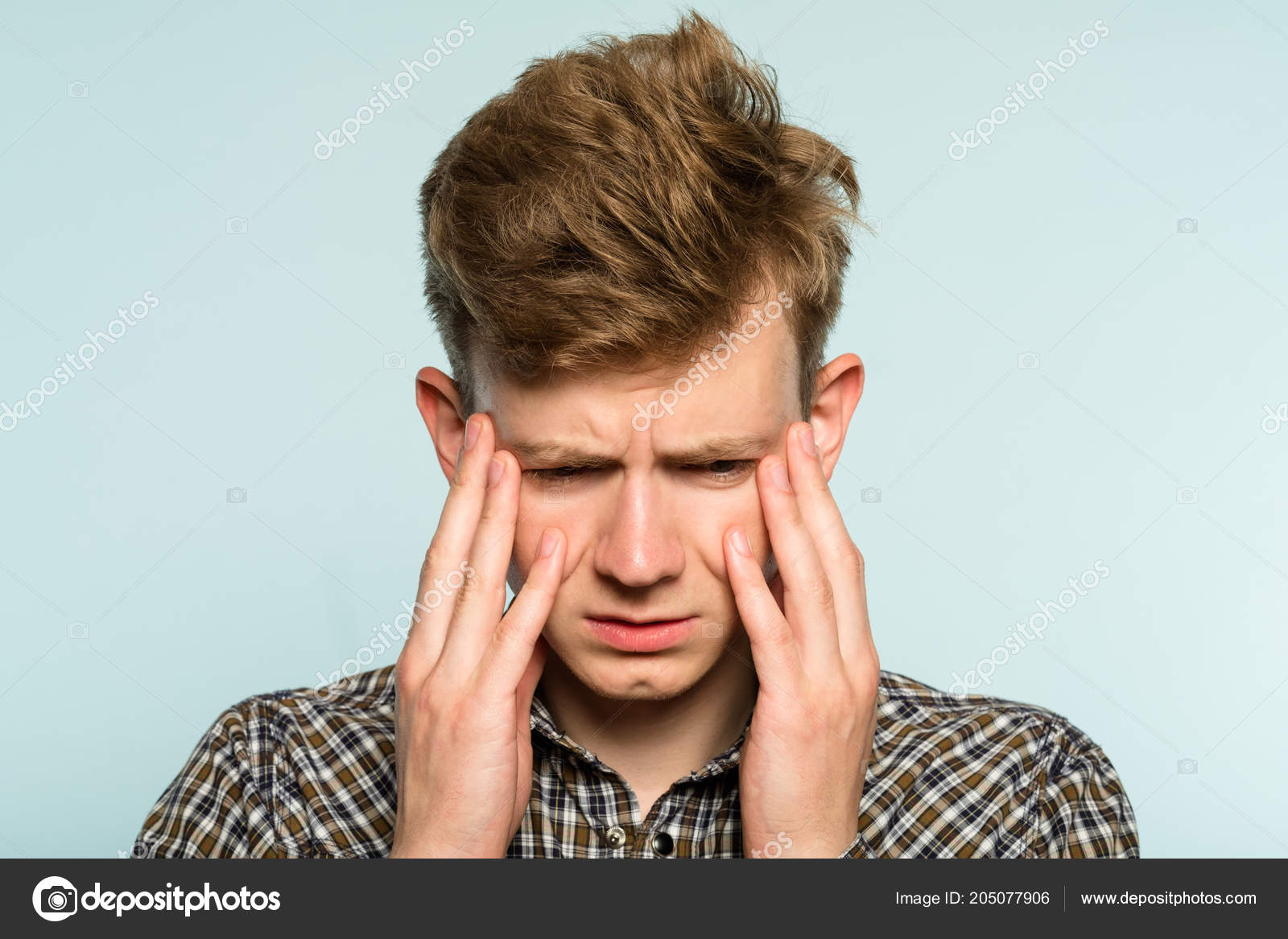 Devastated stricken man despair failure loss Stock Photo by ©golubovy ...