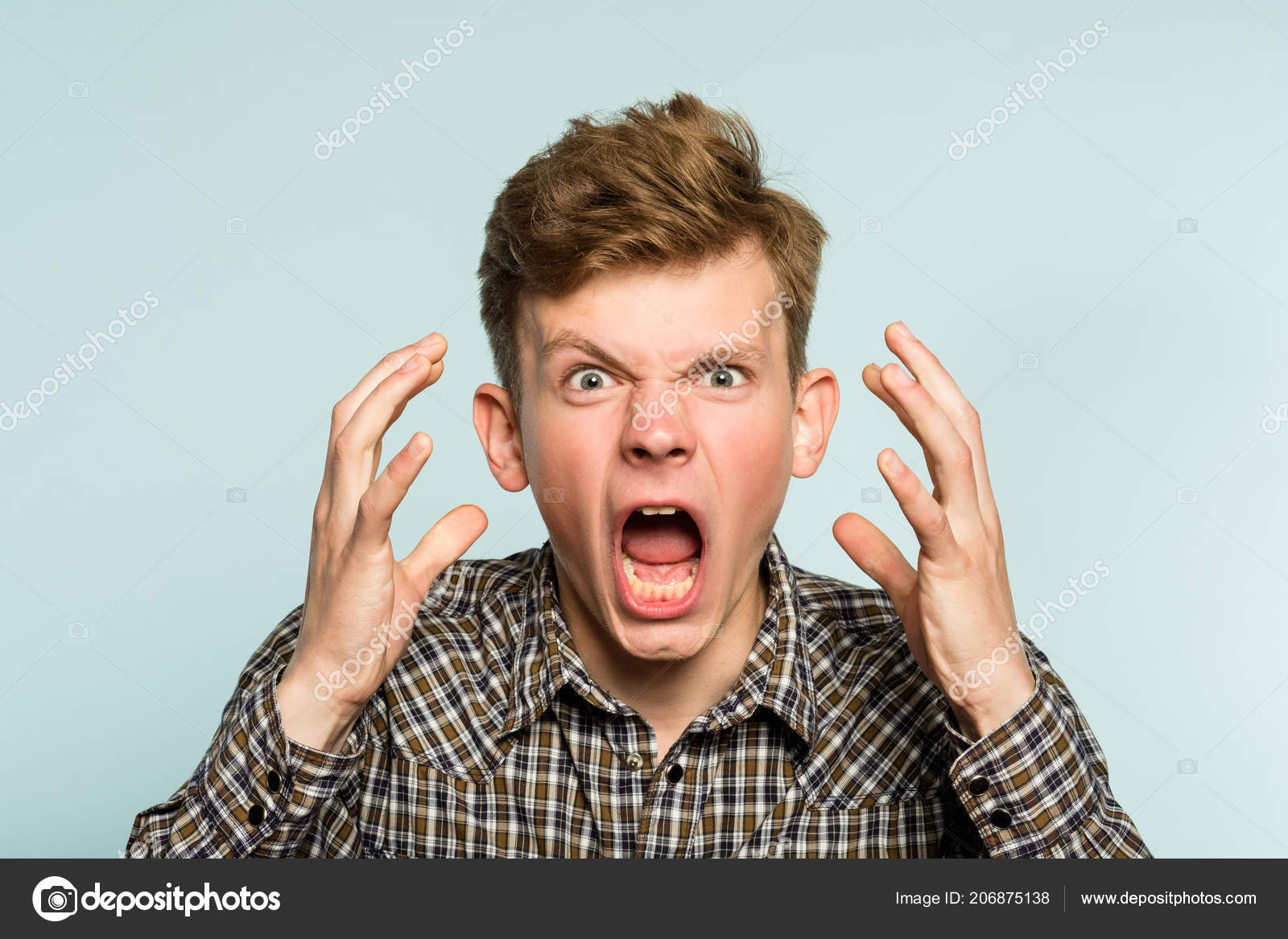 Fury emotional nervous breakdown man scream Stock Photo by ©golubovy ...
