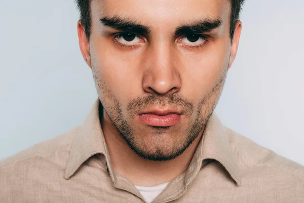 Suppressed anger aggression man piercing look Stock Photo by ©golubovy ...