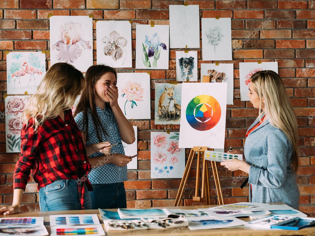 escuela de arte pintura aprender dibujar rueda de color 2024