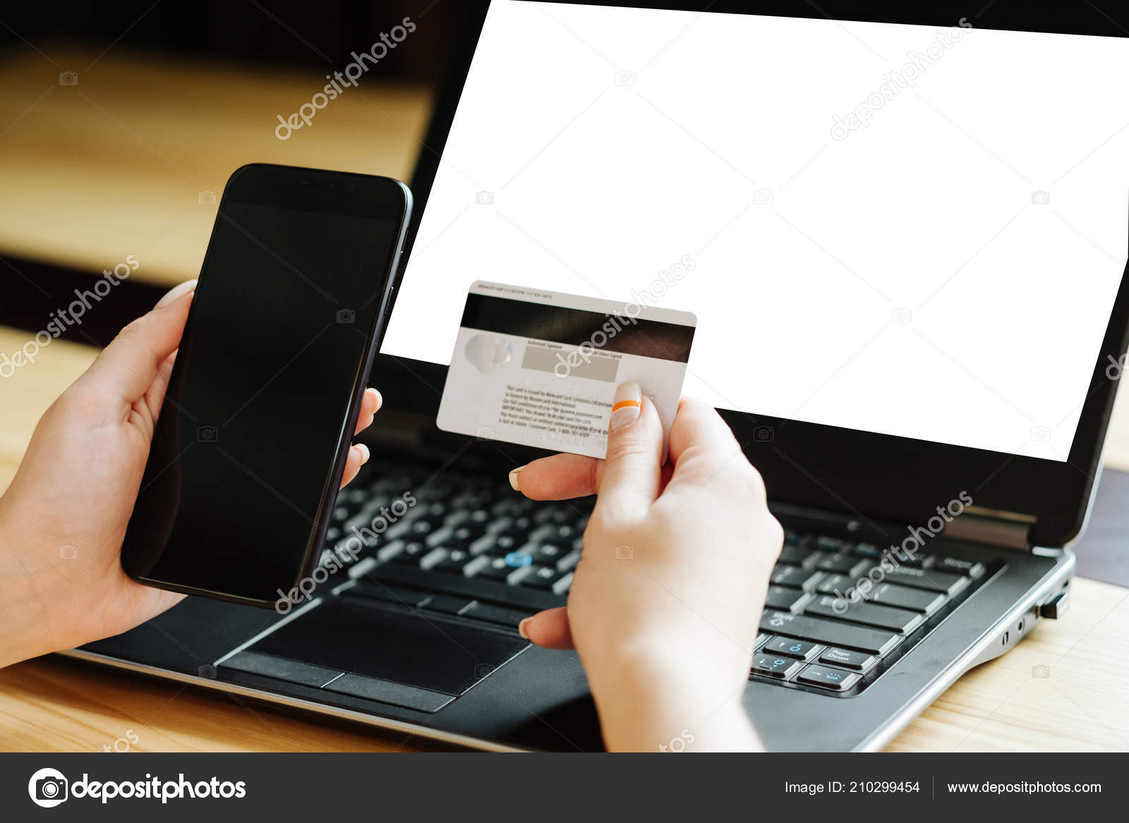 Two factor authentication online card mobile phone — Stock Photo ...
