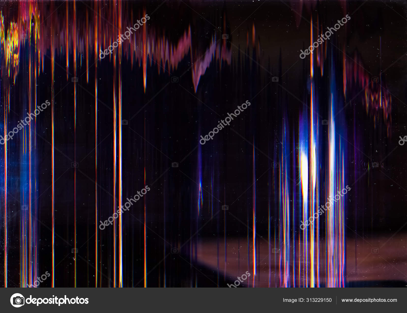 Distorted screen system damage blue glare effect — Stock Photo ...