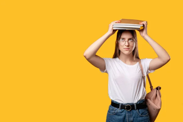 Smart student studying process woman notebooks — Stock Photo © golubovy ...