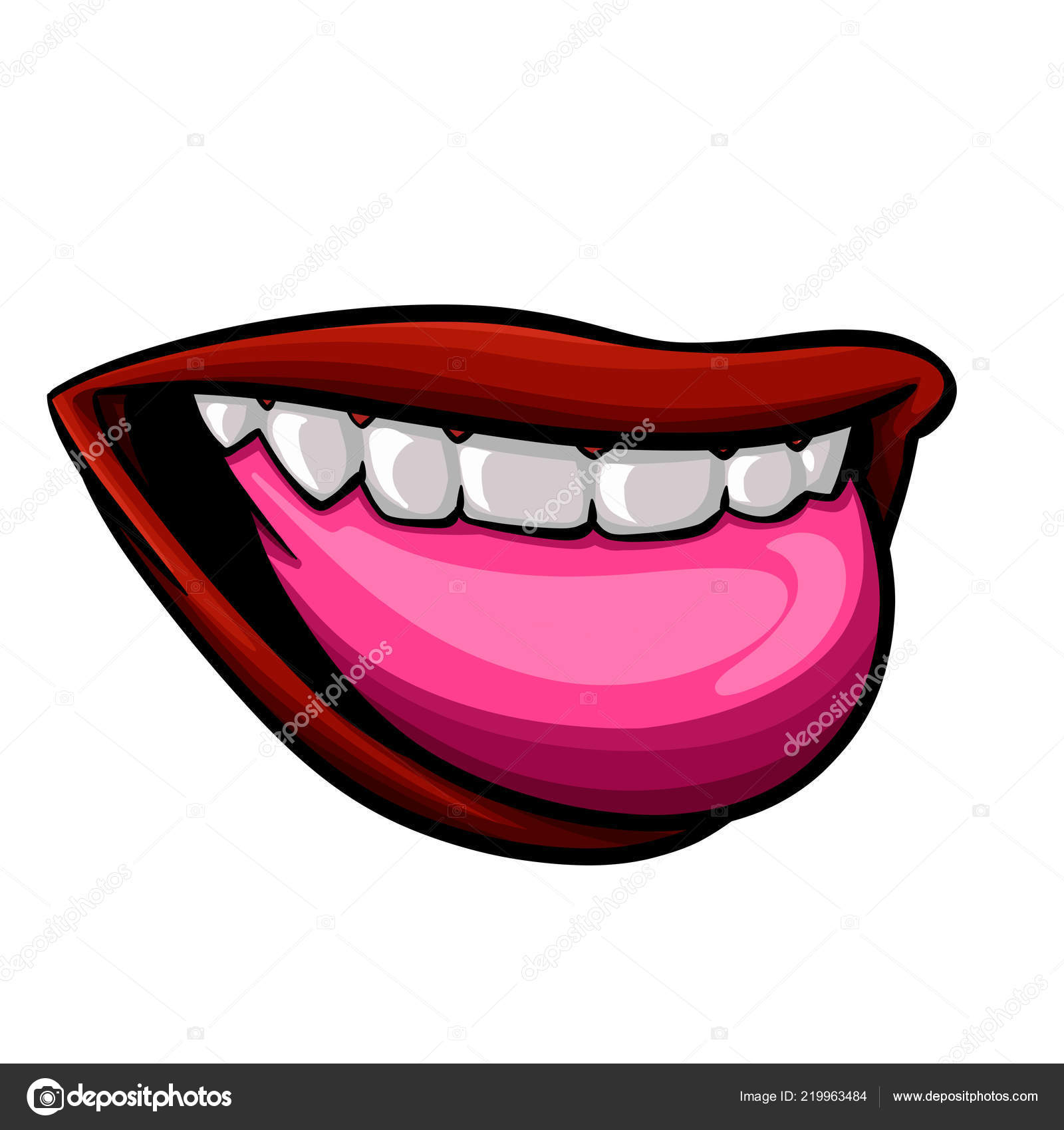 Sexy Womans Half Open Mouth Stock Illustration By ©milesthone 219963484