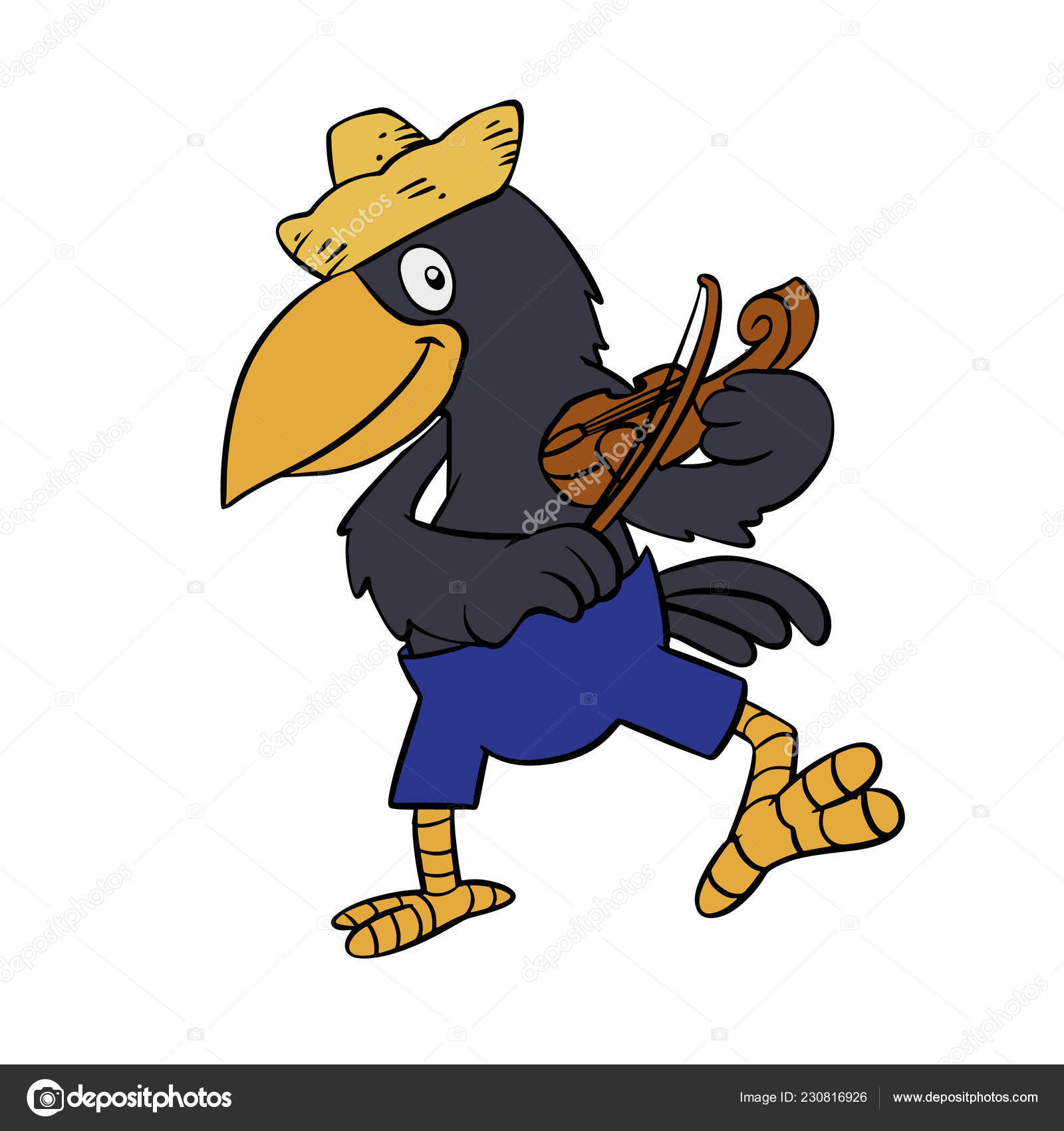 Caricatura Divertida De Cuervo