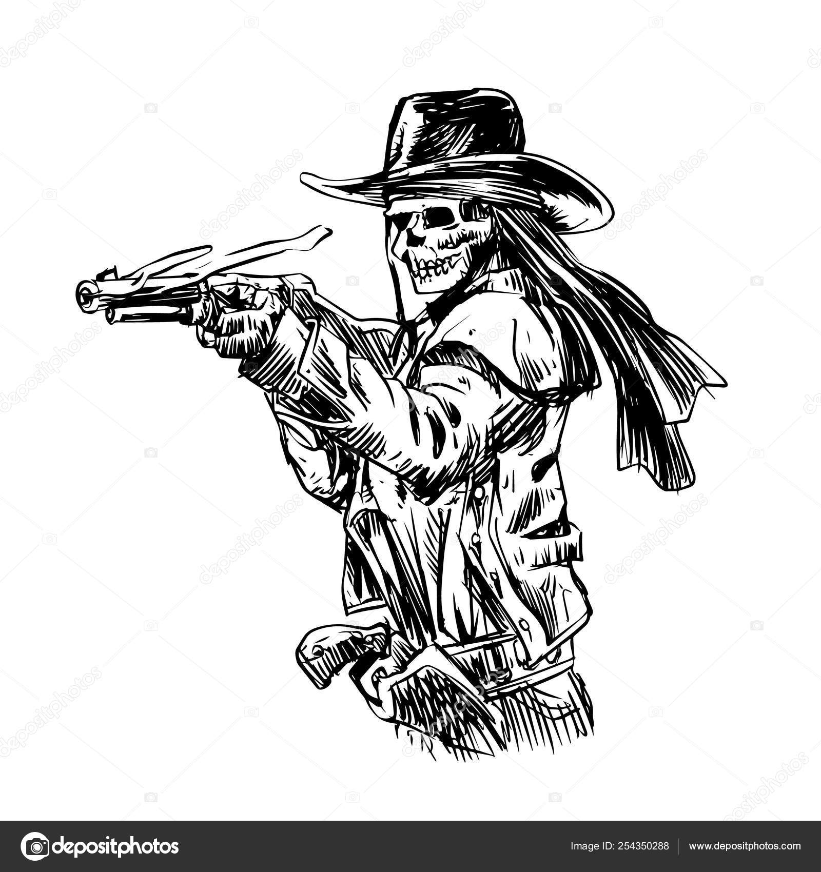 Western Skeleton Cowboy