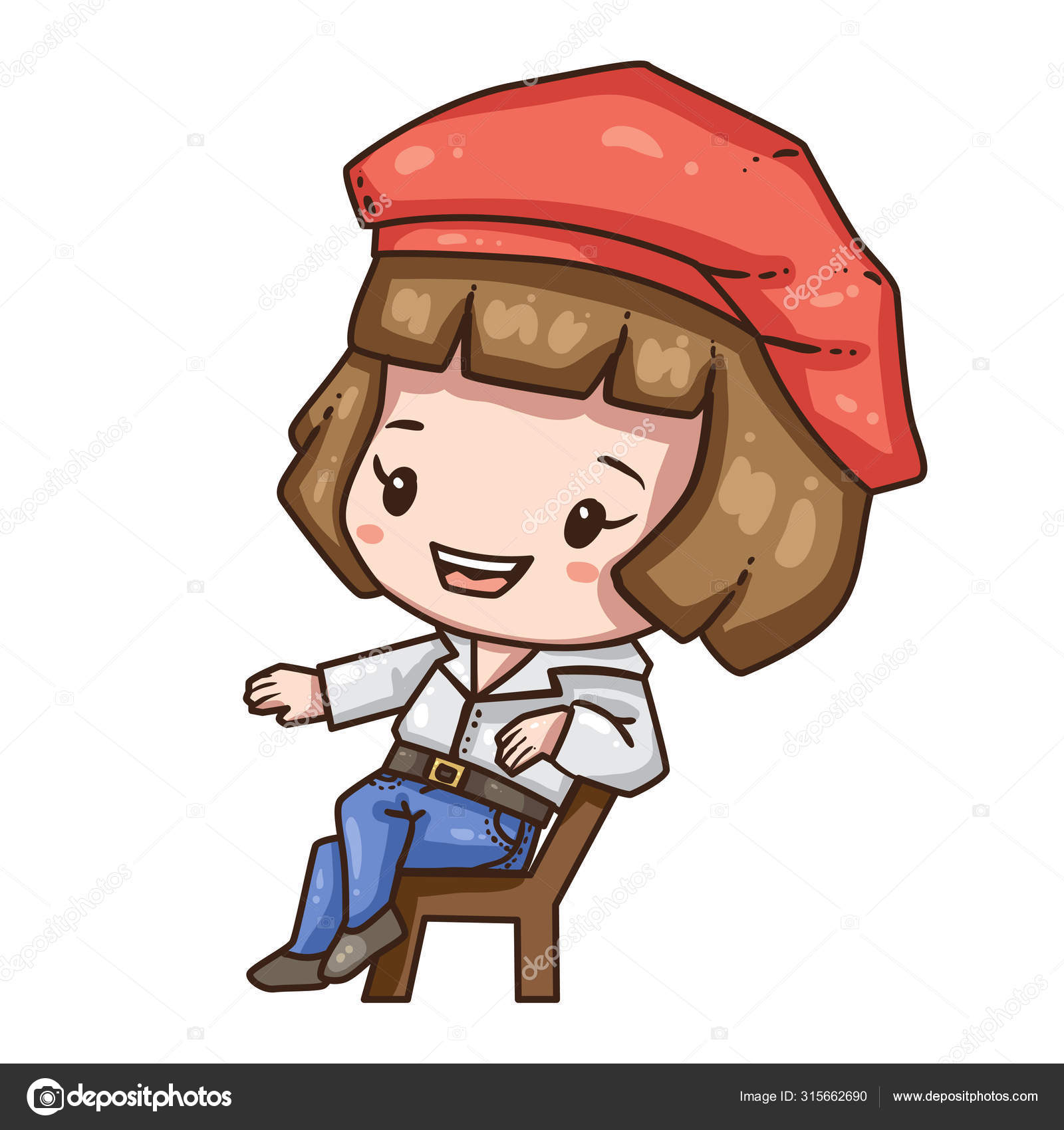 Chibi Character Sitting