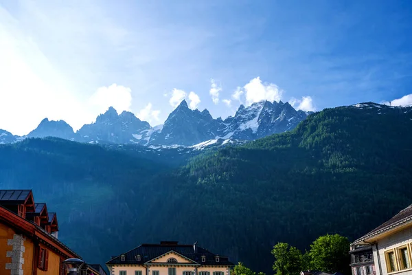 Chamonix Downtown Summer France Famous Ski Resort Alps Mountains Summer ...