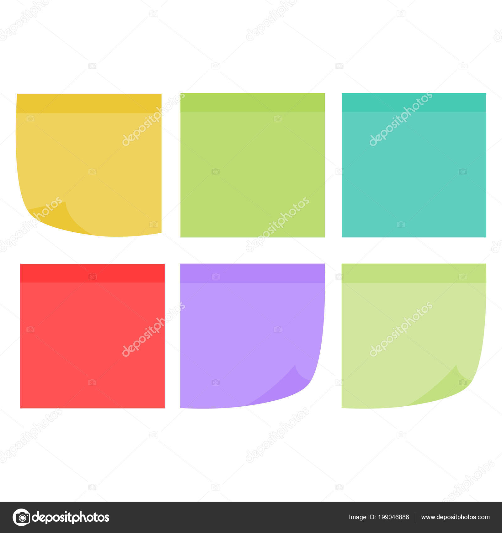 Multicolor Notes Post Colored Sticky Note Set Multicolor Post Notes ...