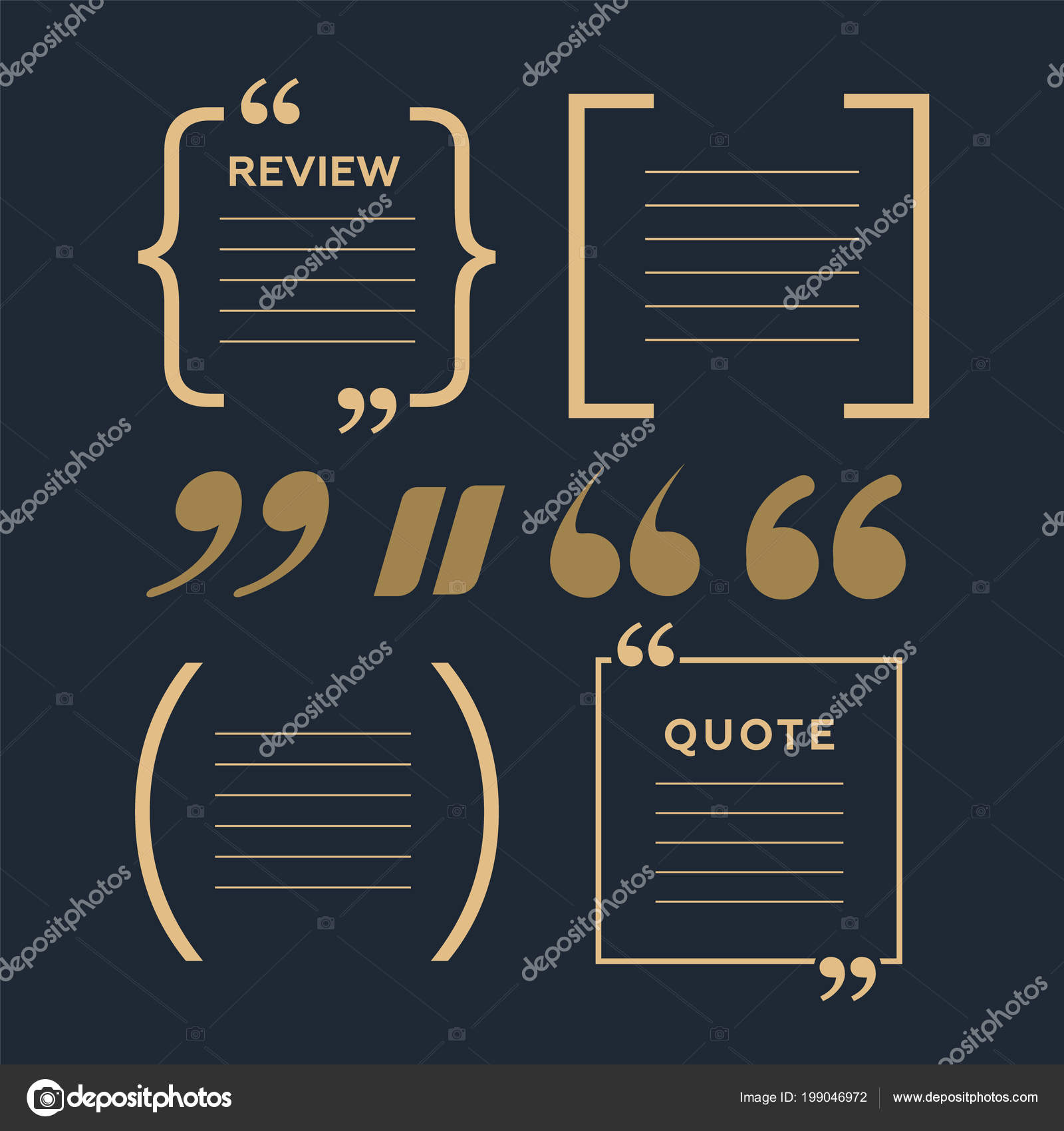 Quote Frames Blank Template Box Stock Vector Image by ©myub #199046972
