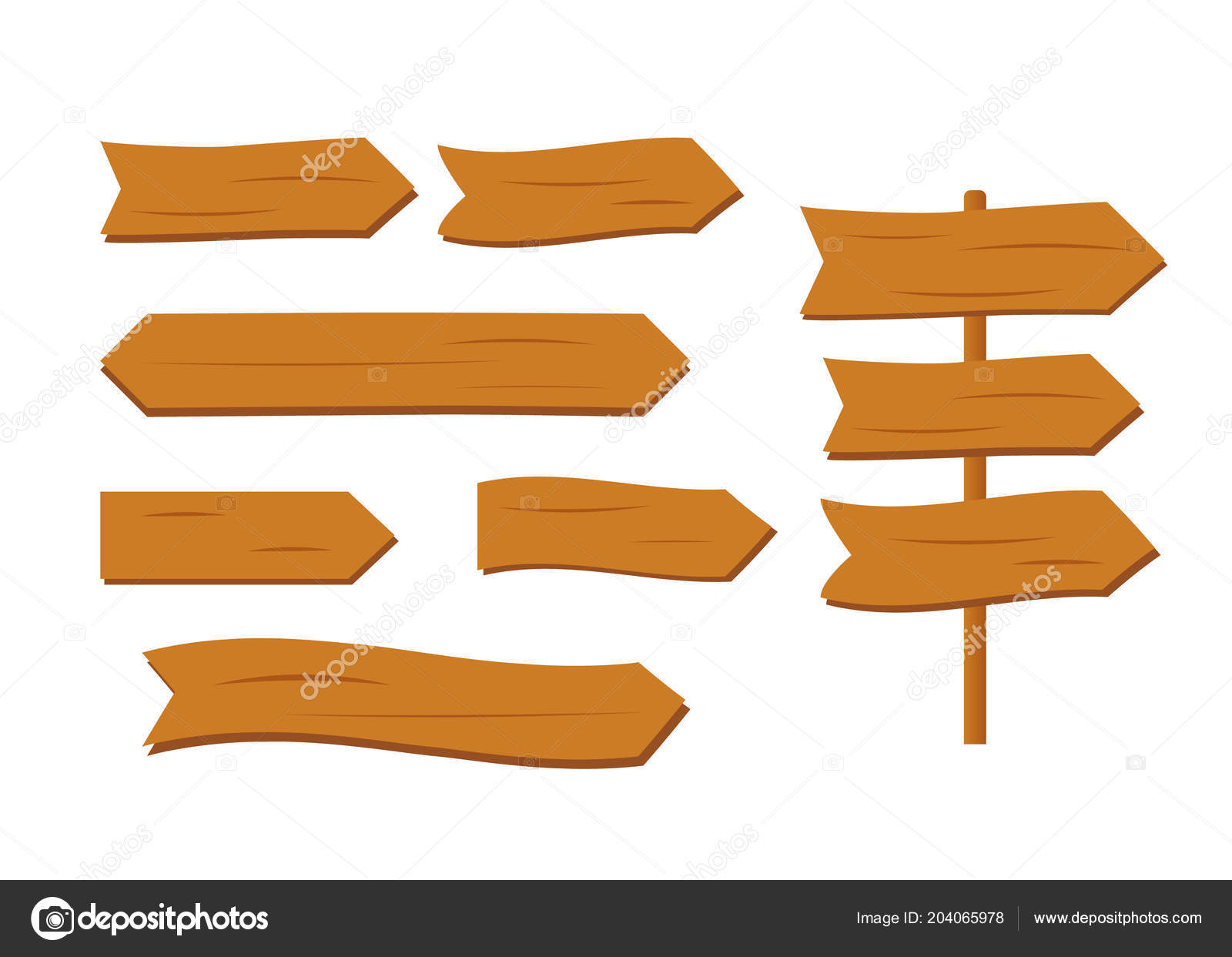Wood Plank Sign Vector