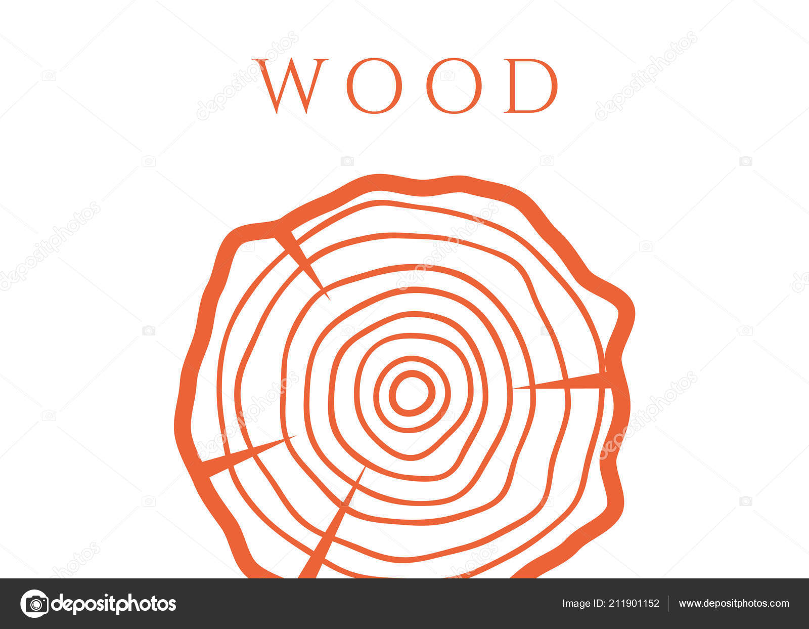 Vector Tree Rings Background Wood Circle Vetor Stock Vector by ©myub ...