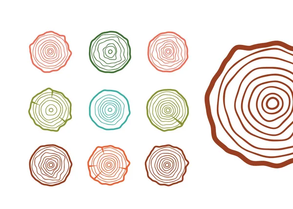 Vector Tree Rings Background Wood Circle Vetor Stock Vector by ©myub ...