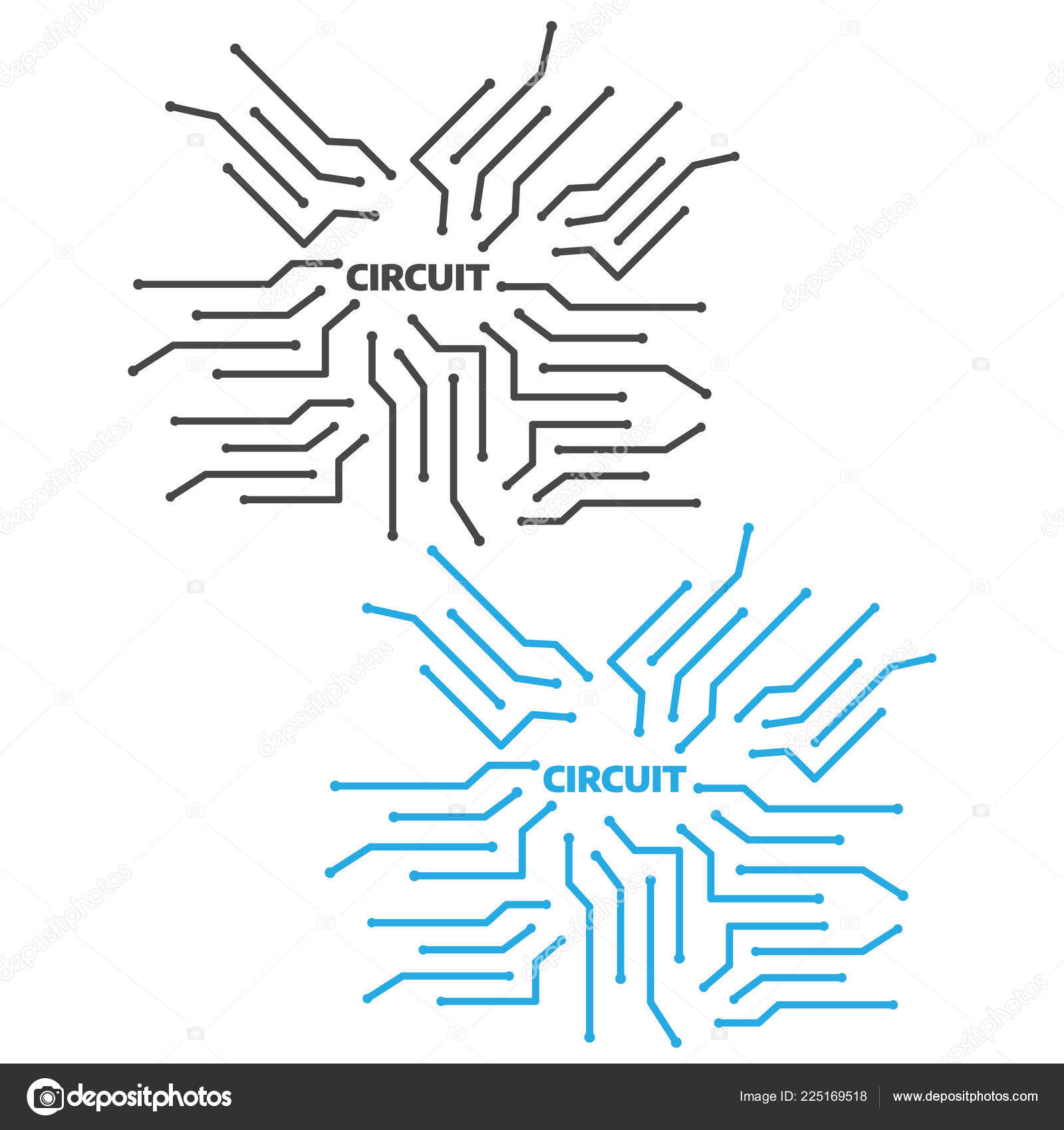 Computer Circuit Motherboard Electronic Circuit Vector Background ...