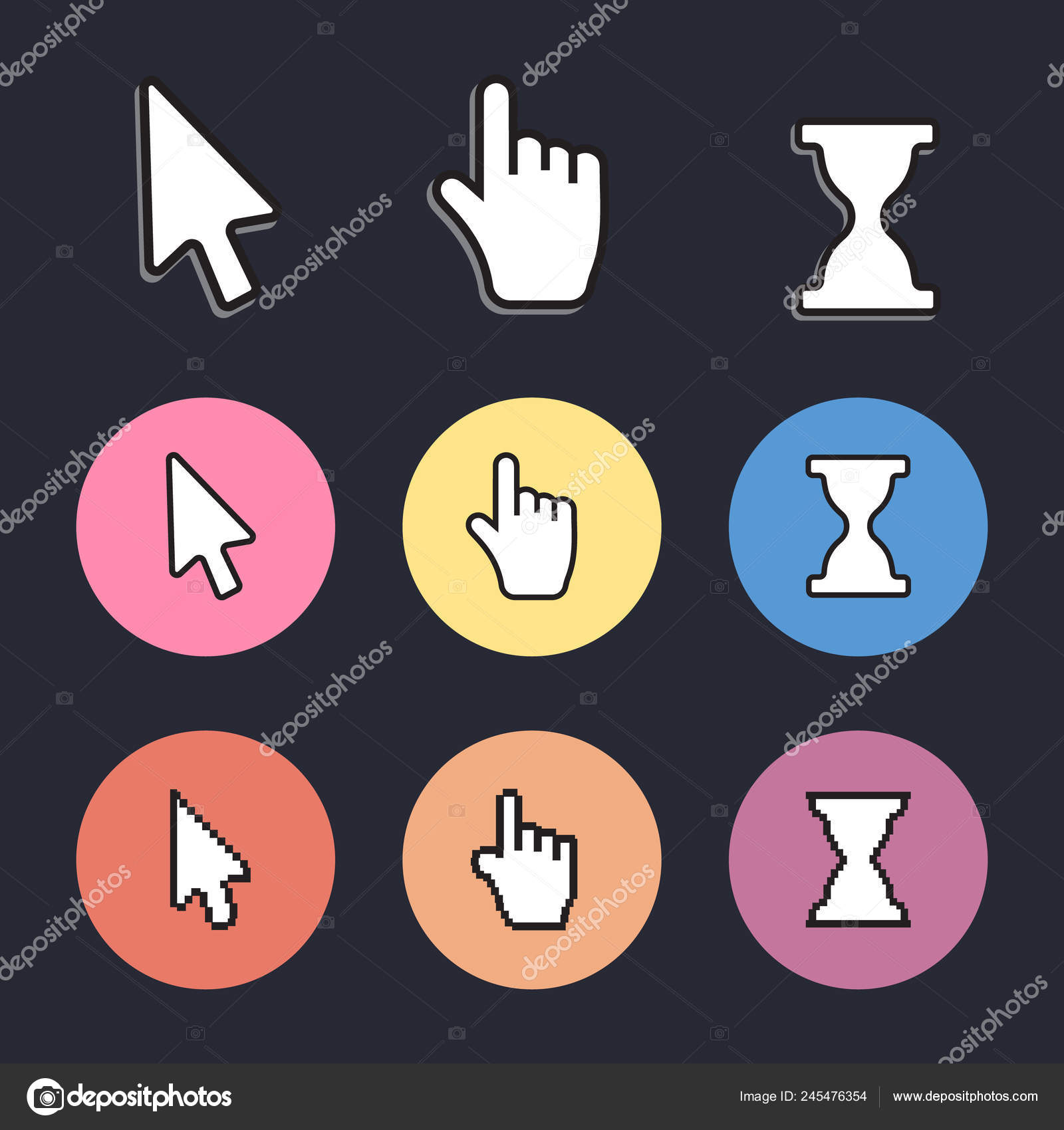Icono De Mano De Cursor
