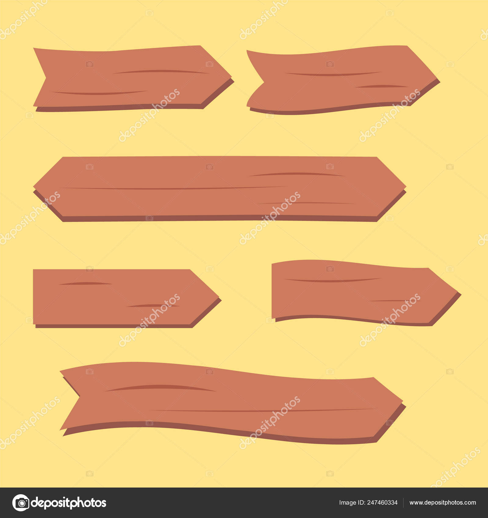 Set of old wood planks. Cartoon wooden plank signs Stock Vector by ... Set of old wood planks. Cartoon wooden plank signs Stock Vector by ...