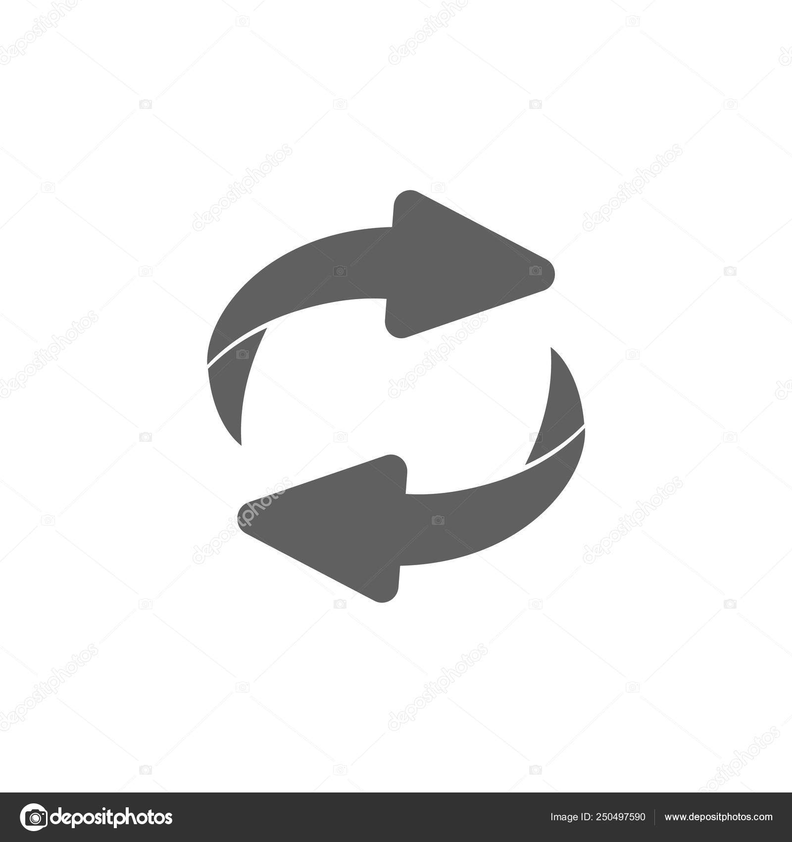 Reverse Exchange Icon Flip Turn Arrow Reverse Sign Stock Vector Image ...