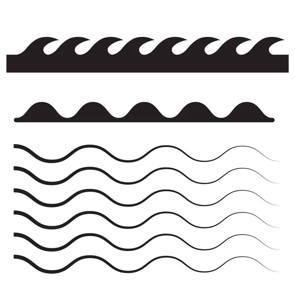 Seamless Wave Pattern Set. Vector Template Stock Vector Image by ...