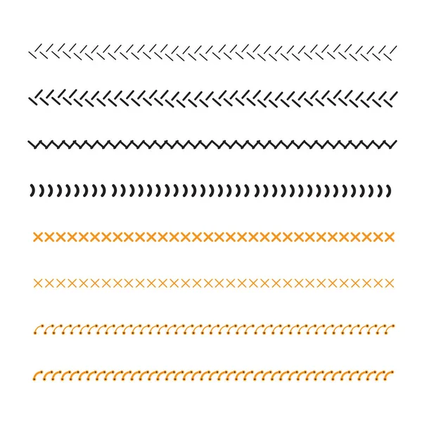 Vector Collection Different Form Color Stitches Stock Vector Image by ...