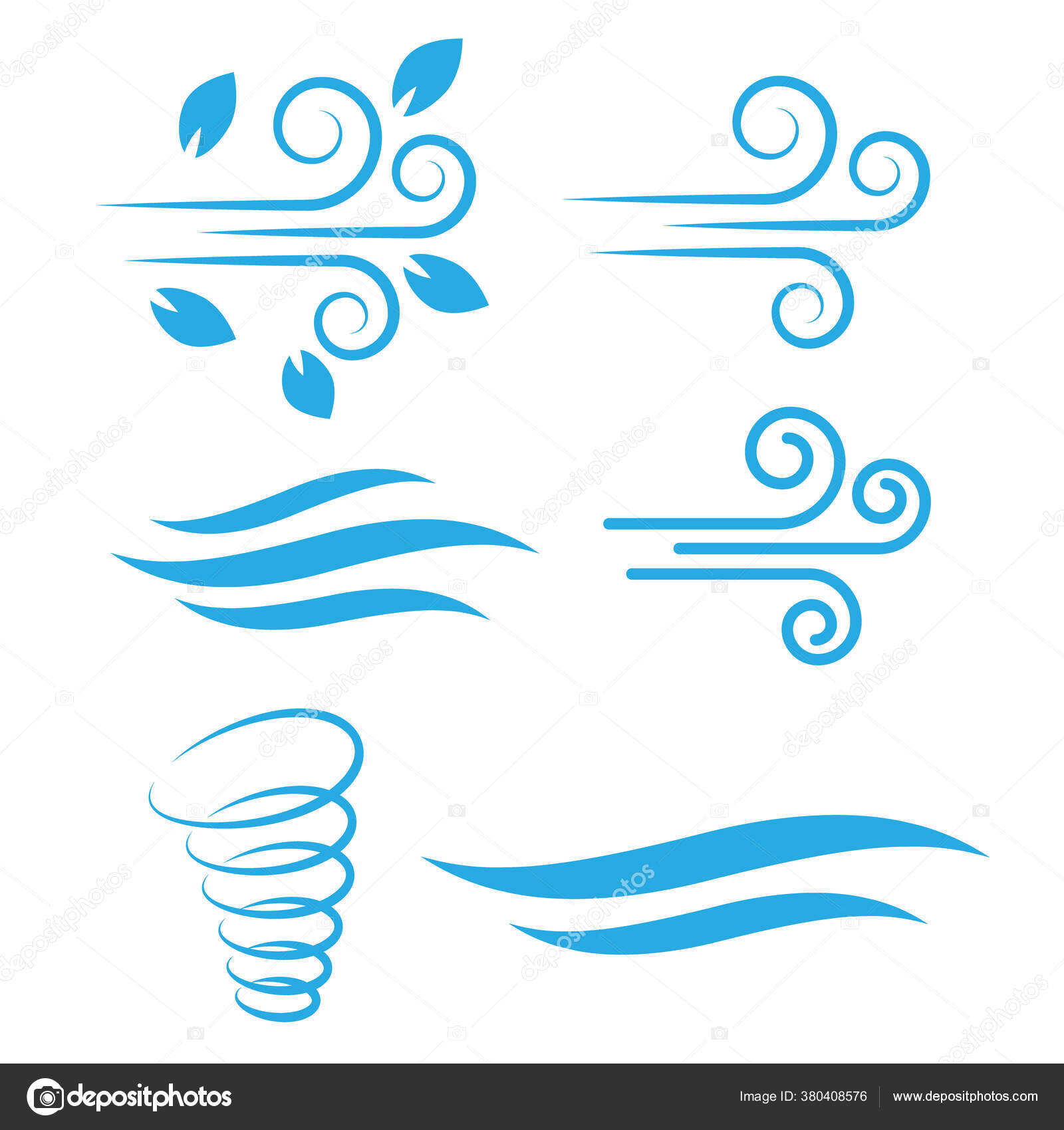Air Icon Vector Air Wind Vector Icon Set Air Fresh Stock Vector by ...