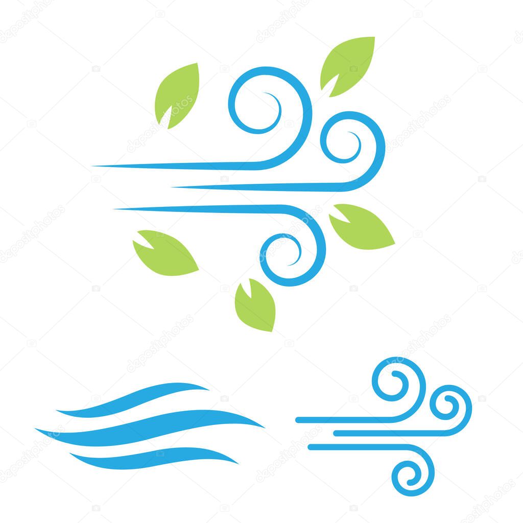 Icono Aire Vector Conjunto Iconos Vector Aire Viento Aire Fresco Vector ...